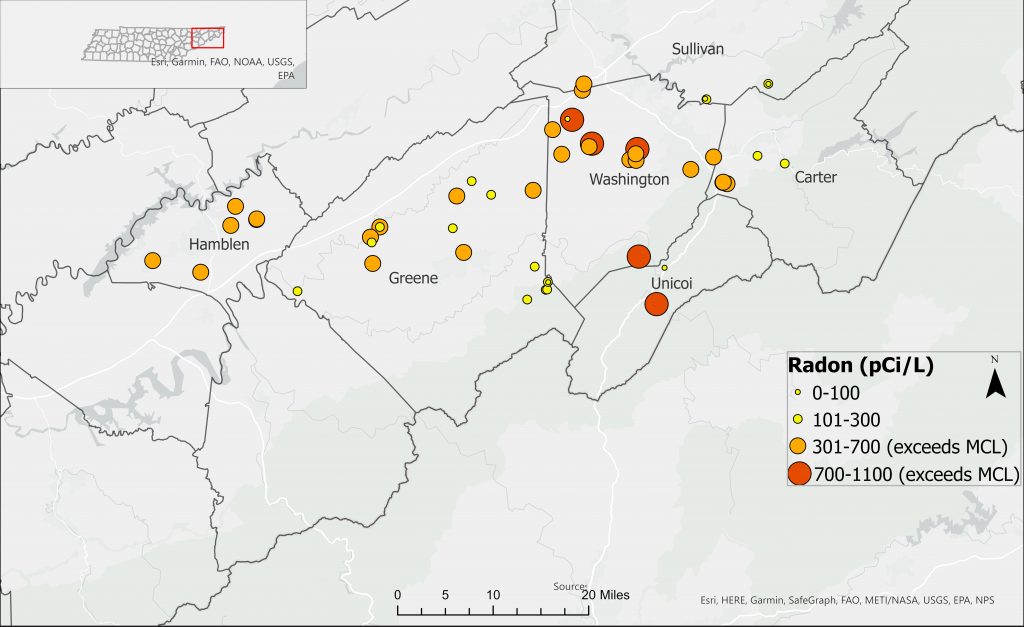 Contaminants Found in East Tennessee Springs